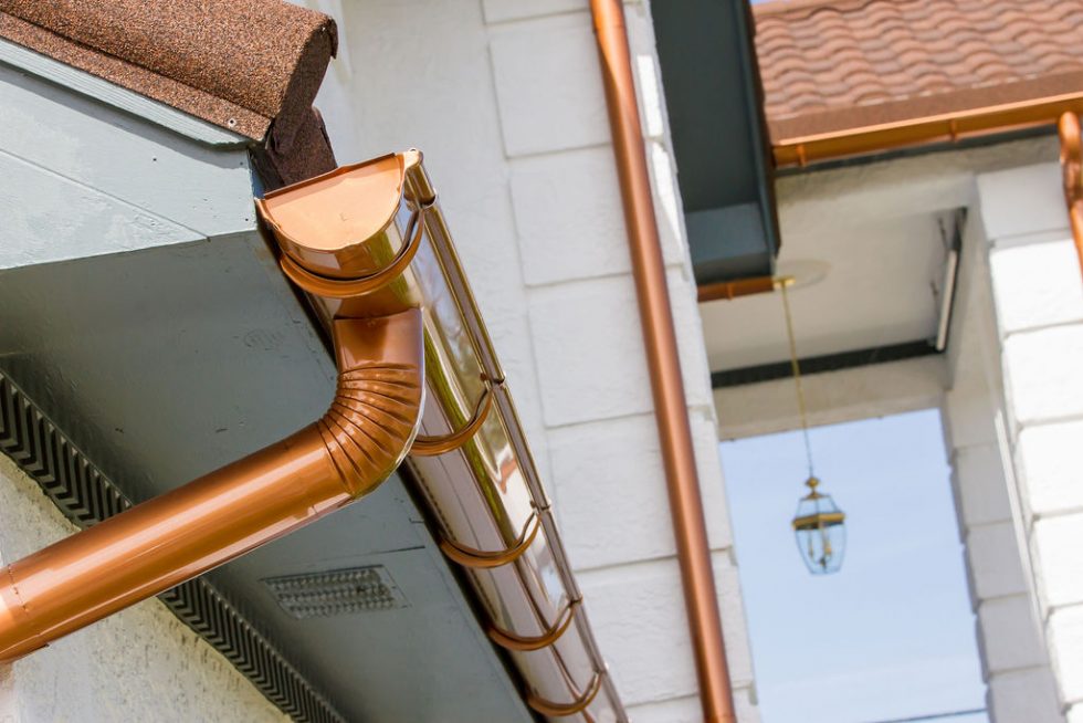 Copper Half-Round Gutters - Cape Coral